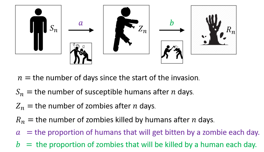 A Mathematical Model of a Zombie Apocalypse