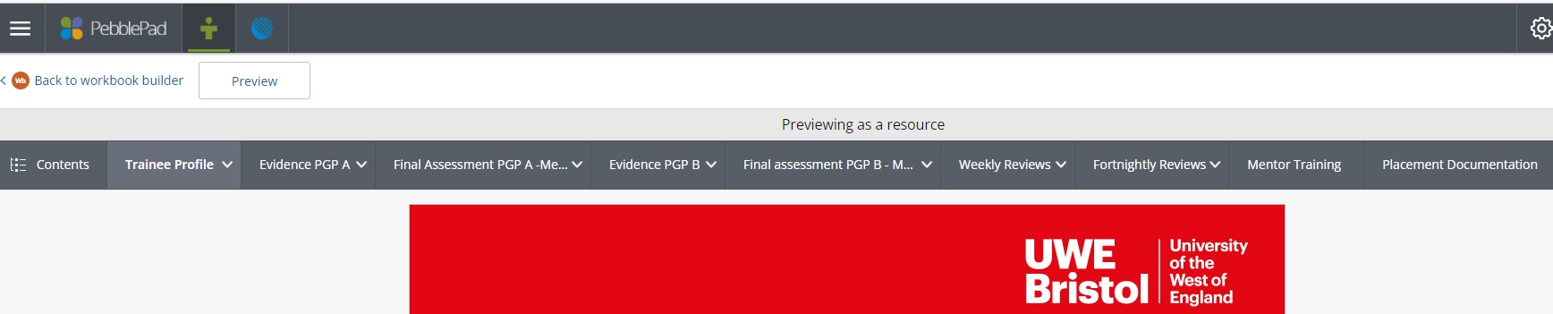 PebblePad SWEPT instructions for students